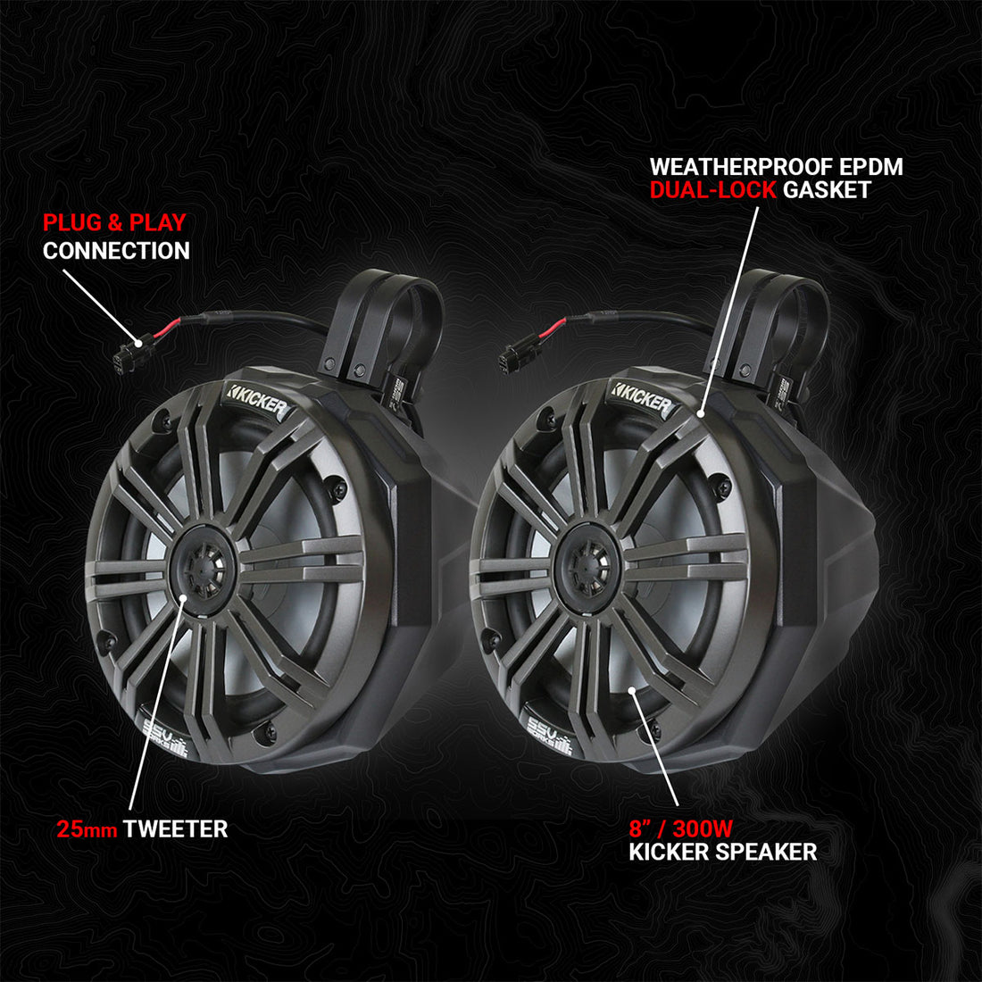 Universal 8" Cage-Mount Speaker-Pods for UTVs, Boats and more – SSV Works