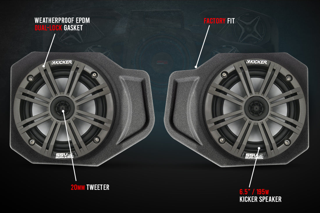 2018-2024 Polaris Ranger XP1000 6.5" Front Speaker-Pods – SSV Works