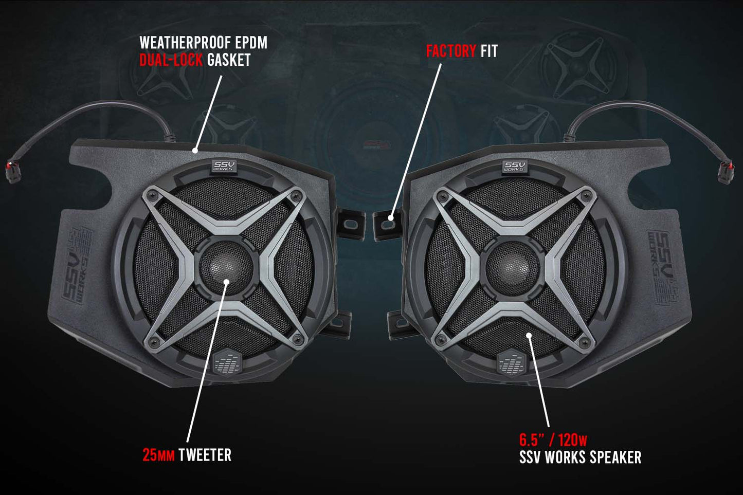 2014 2023 Polaris Rzr Front Kick 65 Speaker Pods Ssv Works
